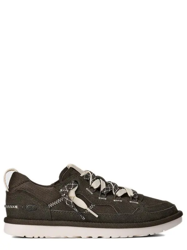 UGG Suede & Recycled-textile Lace-up Sneaker With Dual-lace System