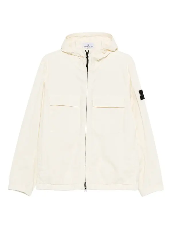 Stone Island Hooded Zip Jacket With Reinforced Contour