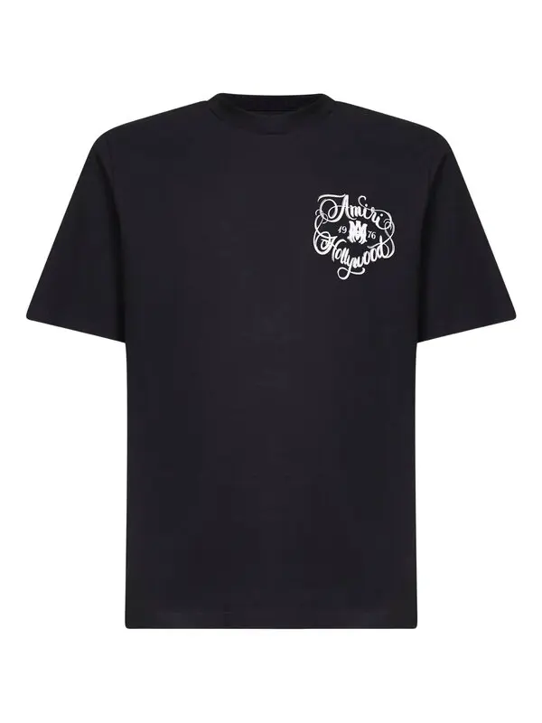 Amiri Cotton Crewneck Sweatshirt With Front And Back Logo