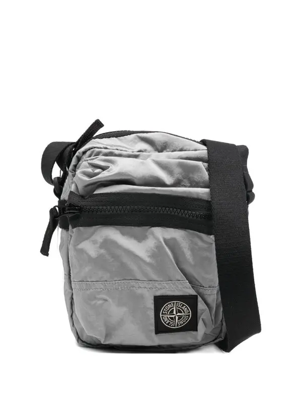 Stone Island Mini Front Zip Bellows Pocket Crossbody Bag With Adjustable Shoulder Strap