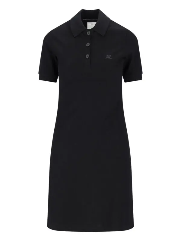 COURREGES Sleek 100% Cotton Dress