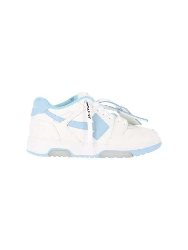 Off-White Bovine Leather & Recycled Fabric High-top Sneakers For