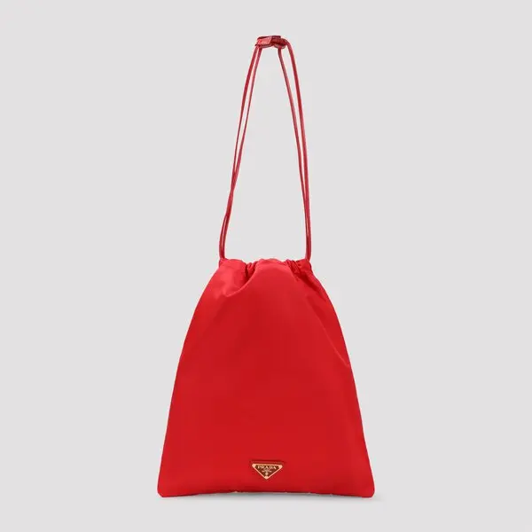 Prada Re-nylon Pouch Handbag Shoulder Bag With Dimensions W29cm H35cm D5cm - Red