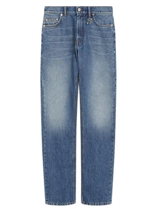 Sportmax Straight-leg Low-rise Jeans In Medium Vintage Denim - Blu