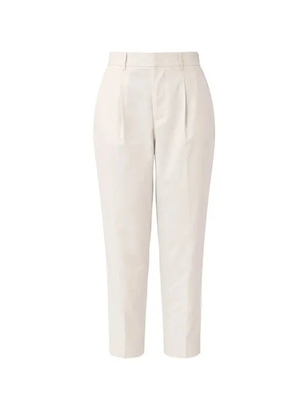 PT TORINO Lightweight Cotton-blend Trousers With Zip & Button Closure