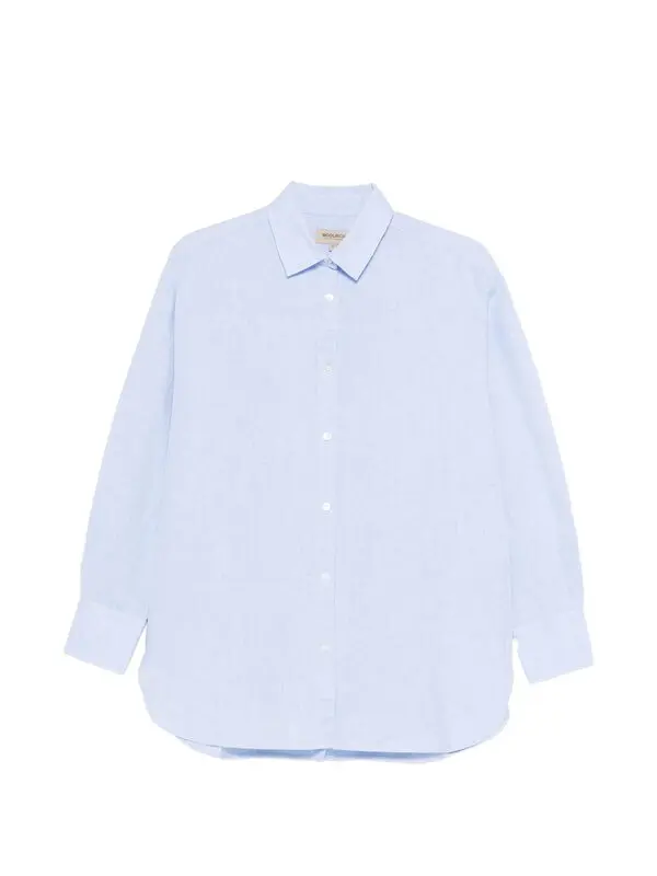 Woolrich Linen Button-front Shirt - Azzurro