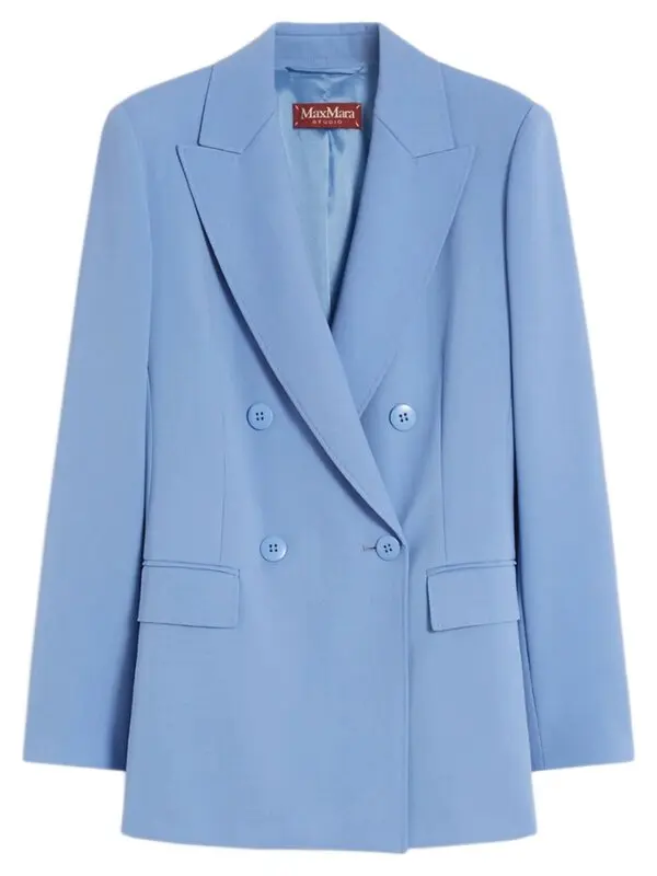 Max Mara Pure Wool Crepe Satin Blazer