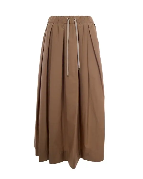 Max Mara Cotton Drawstring Maxi Skirt