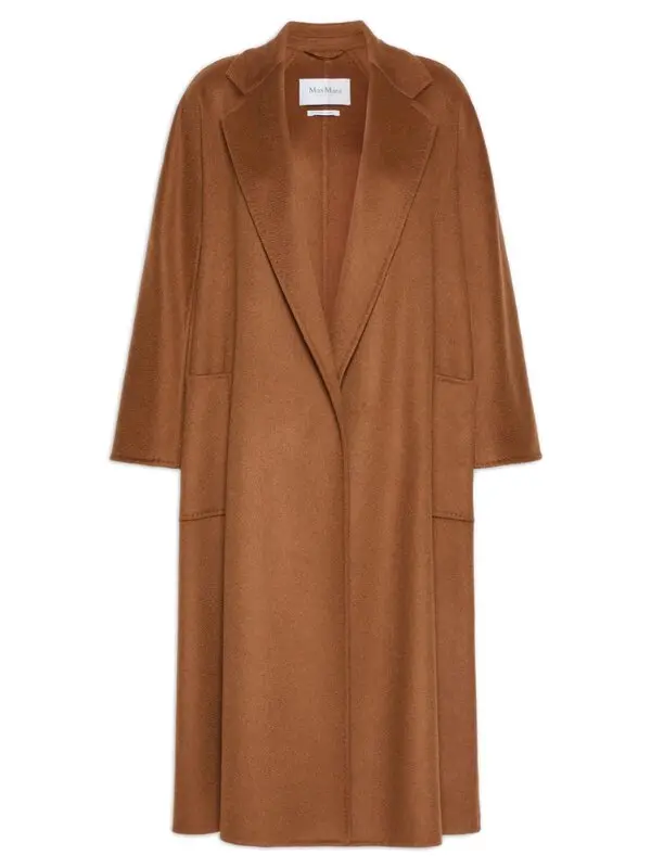 Max Mara Cashmere Lapel Coat With Belt - Marrone