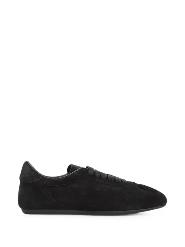 Dolce & Gabbana 8mm Leather Sneakers With Light Gold-plated Details - Nero