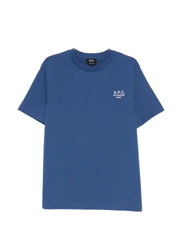 A.p.c. Heavy Cotton Straight-cut Crewneck T-shirt - Blu
