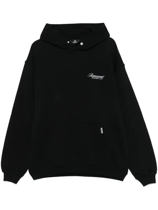 REPRESENT Owners Club Script Hoodie - Black