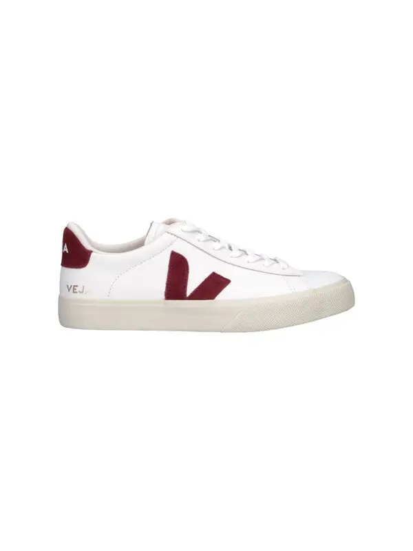 VEJA 100% Leather Lace-up Sneakers - White