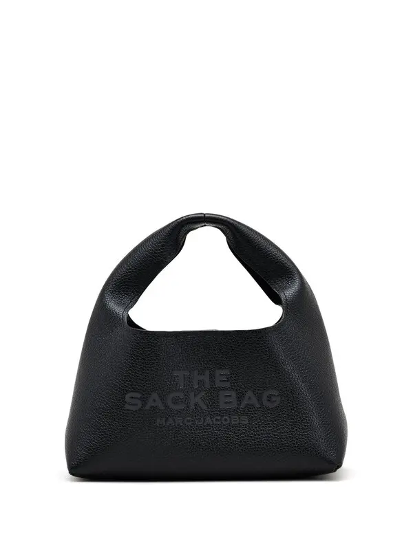 Marc Jacobs Structured Top-handle Leather Bag With Logo Print
