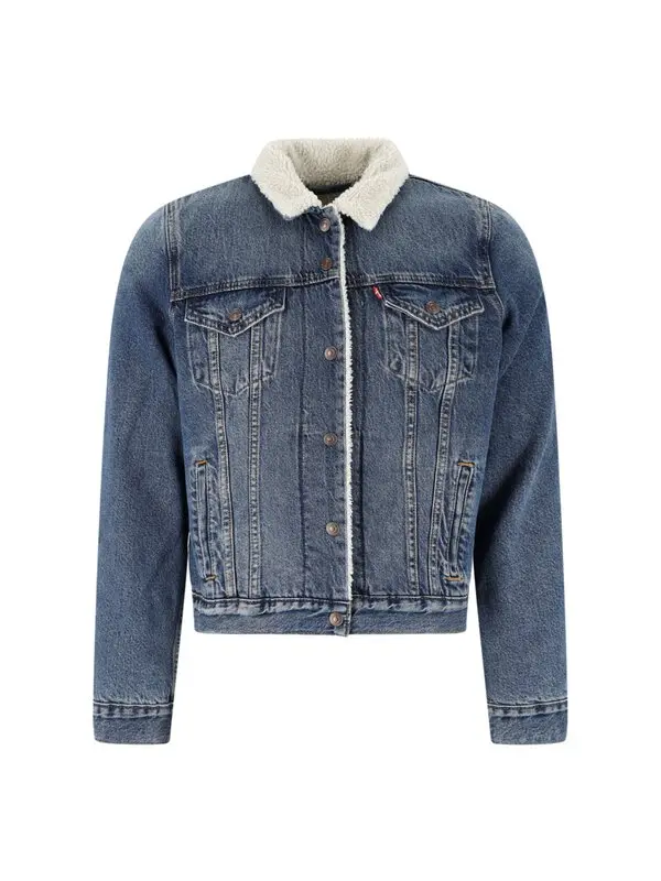LEVI'S STRAUSS Denim Jacket With Sherpa Collar