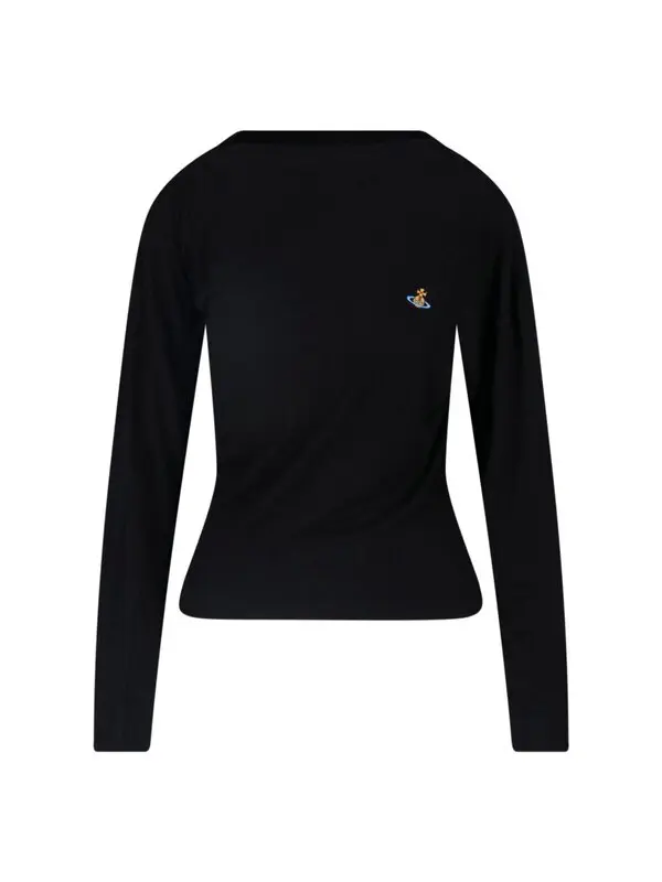 VIVIENNE WESTWOOD Viscose-blend Fitted Long Sleeve T-shirt