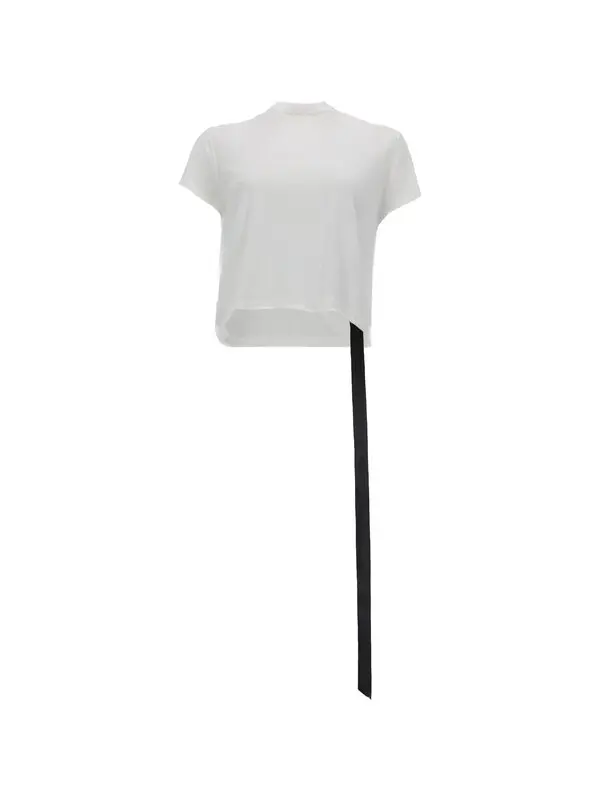 Rick Owens Cotton T-shirt With Crew Neck And Straight Hem - Bianco