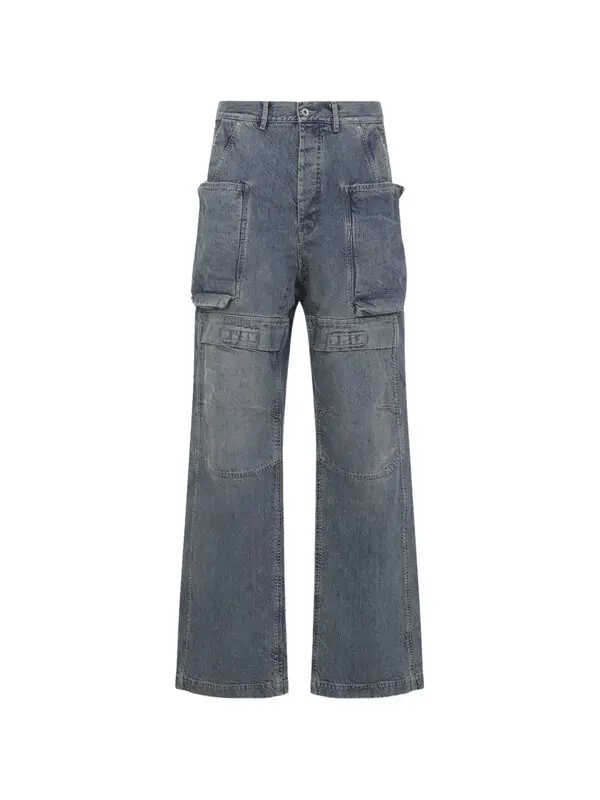 Rick Owens Cotton Cargo Pants With Flap Pockets