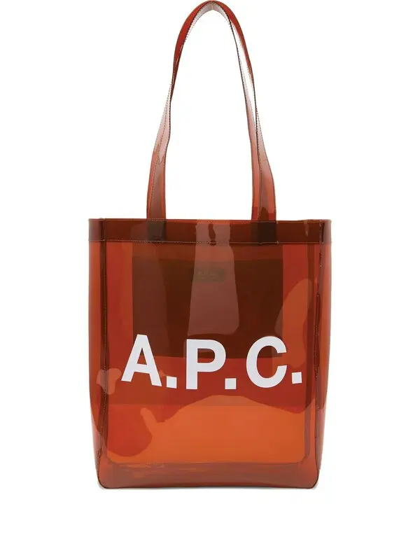 A.p.c. Two-handle Mini Tote Bag With Inside Pocket - Marrone