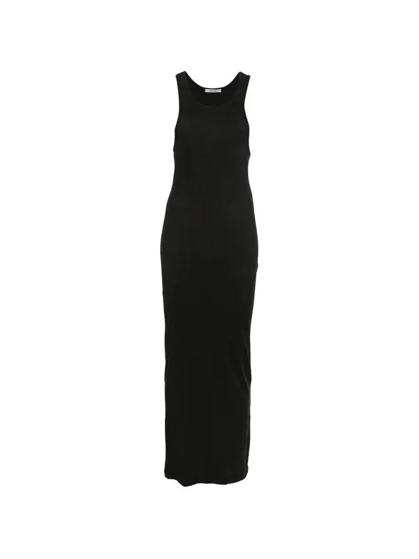 ENTIRE STUDIOS Round Neck Sleeveless Slim Fit Midi Dress - Nero