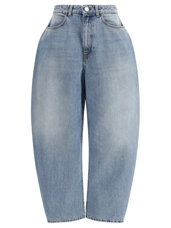 RÓHE Front Button Cotton Jeans - Blu