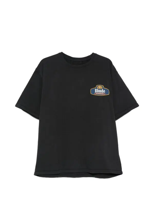 Rhude Crewneck T-shirt With Front And Back Print