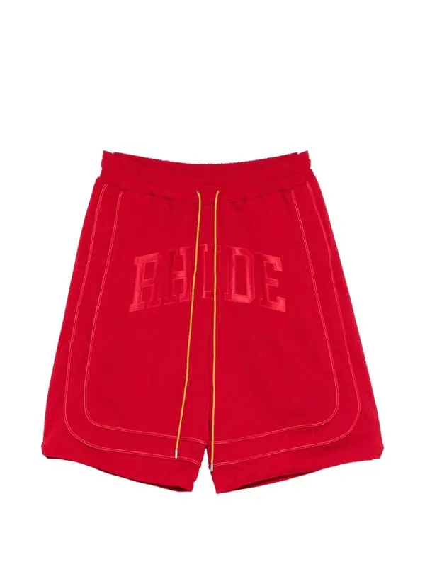 Rhude Logo-front Drawstring Elastic Waist Shorts