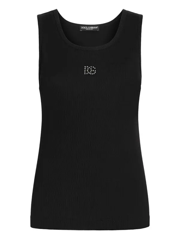 Dolce & Gabbana Embellished Cotton Crewneck Sweater - Nero