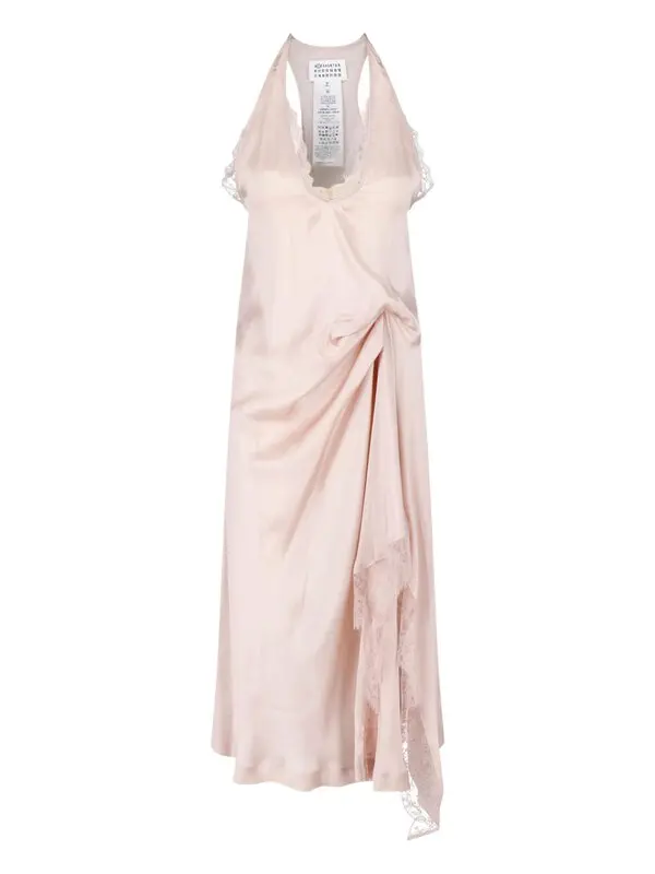 MAISON MARGIELA Silk-blend Mini Dress With Fluid Acetate Feel - Pink