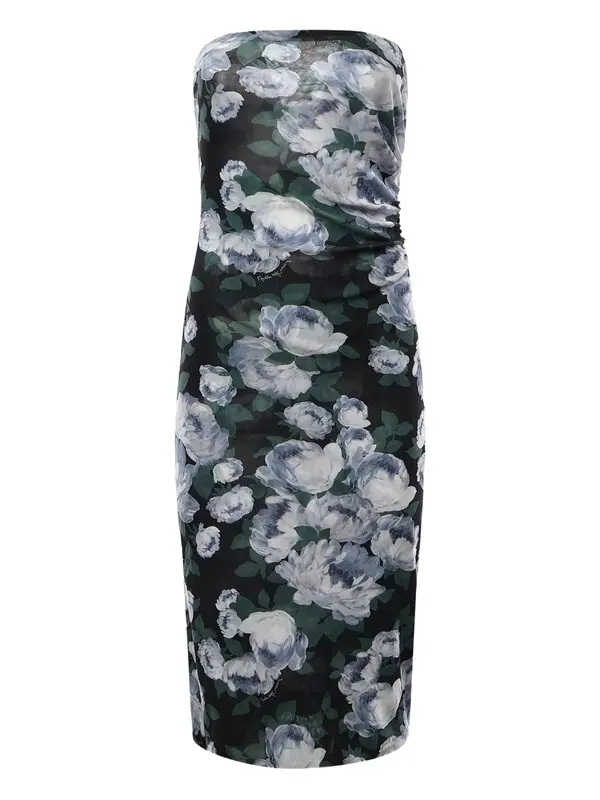 Stella McCartney Floral Print Sheer Midi Dress
