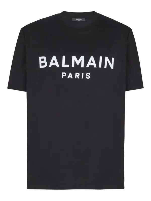 Balmain Print Cotton T-shirt, Regular Fit, Crew Neck