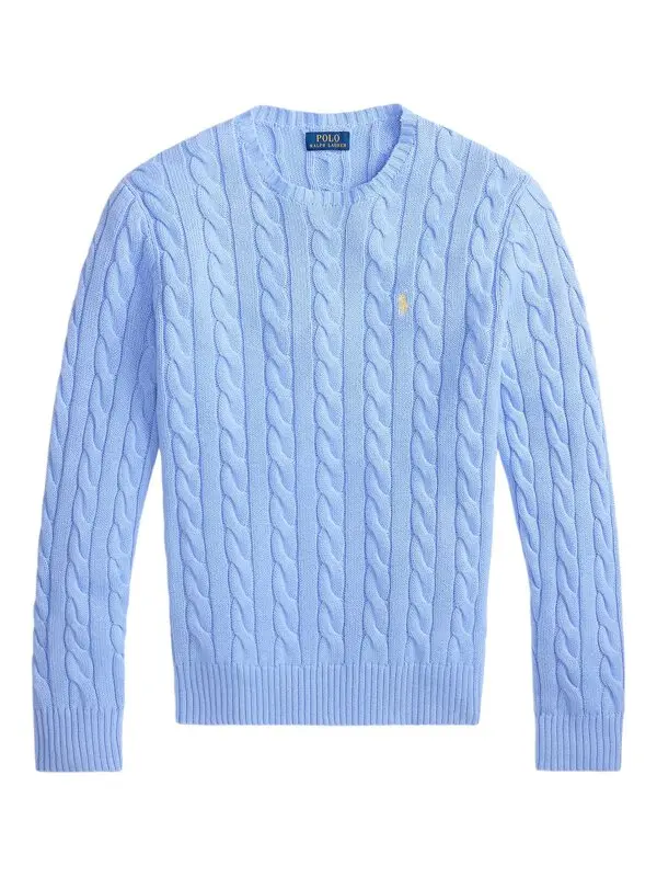 Polo Ralph Lauren Crewneck Sweatshirt With Embroidered Pony - Azzurro
