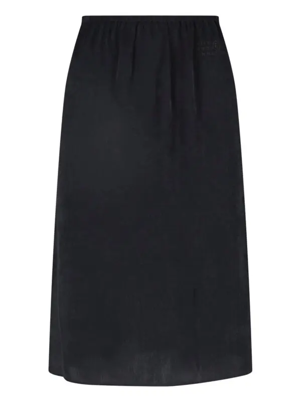 MAISON MARGIELA Elastic Waist Midi Skirt - Black