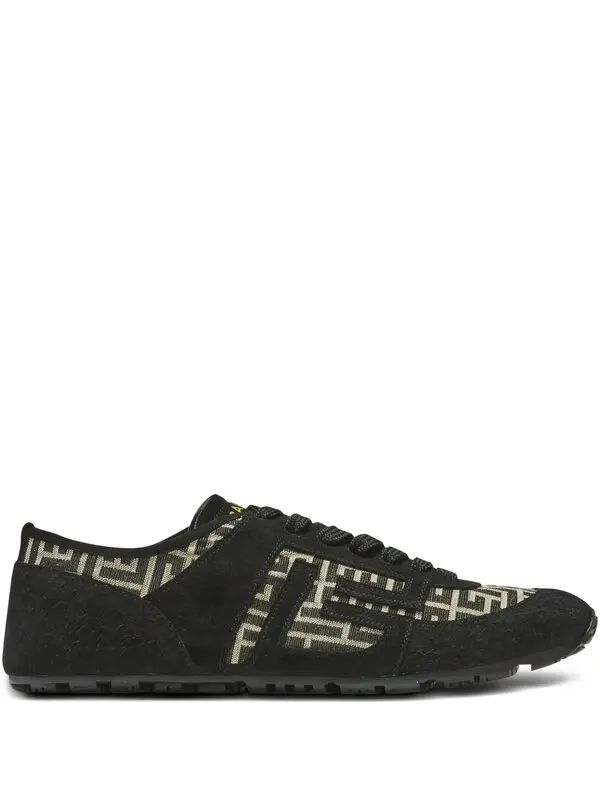 Balmain Lace-up Calfskin Sneakers With Notched Outsole - Nero