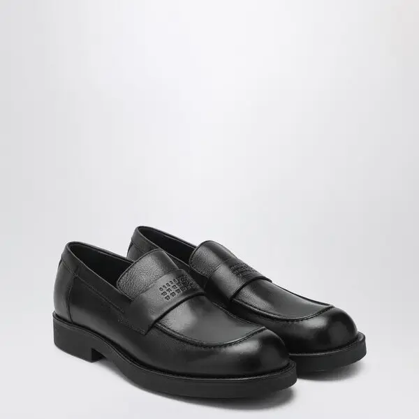 MAISON MARGIELA Leather Moccasin Loafer - Black