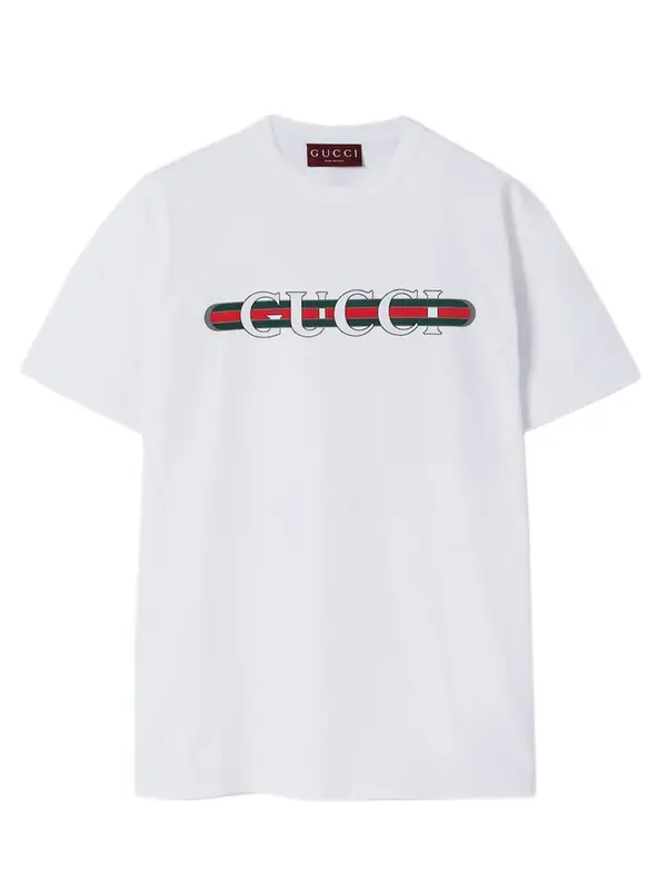Gucci Web Print Crewneck T-shirt