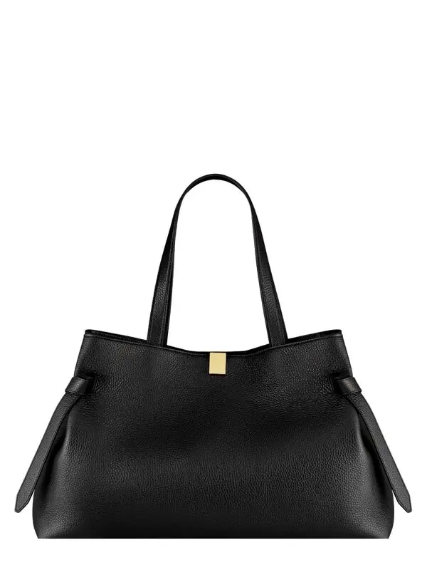 Yuzefi Pebble-grain Leather Tote For