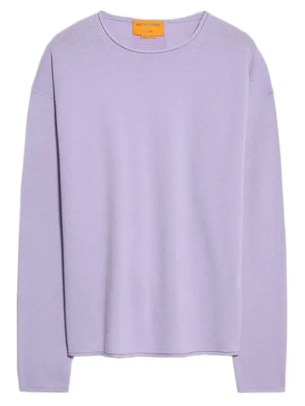 Guest In Residence Cashmere Long-sleeve Sweater With Rolled Trim - Viola