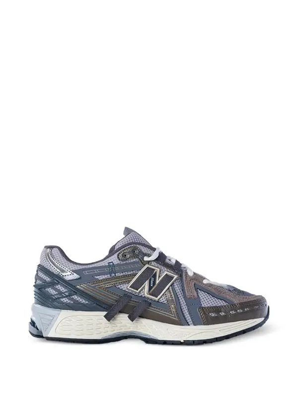 NEW BALANCE Logo Patch Lace-up Sneakers With Rubber Sole - Grigio