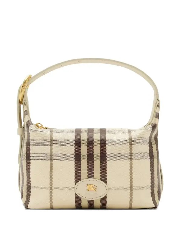 Burberry Mini Shoulder Bag With Equestrian Knight Design - Bianco