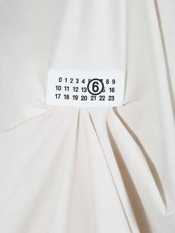 MAISON MARGIELA Asymmetric Draped Cotton T-shirt With Logo Patch
