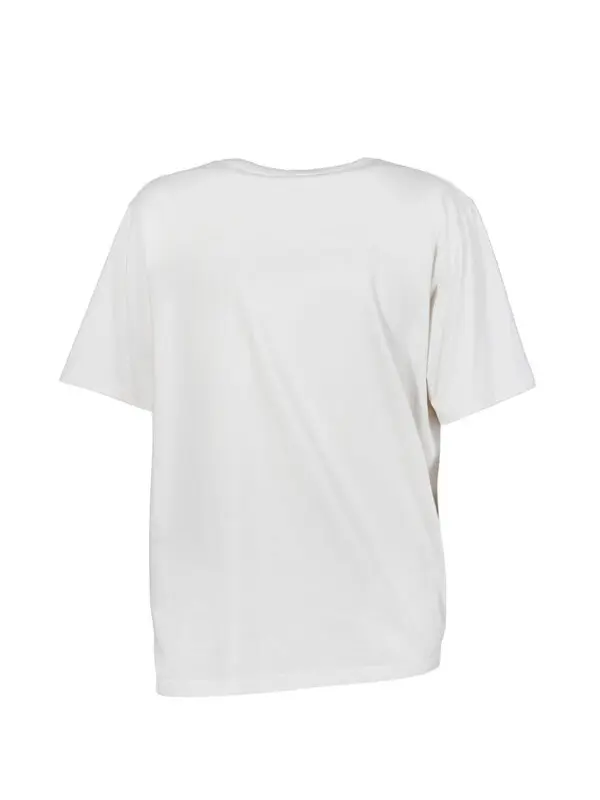 MAISON MARGIELA Asymmetric Draped Cotton T-shirt With Logo Patch