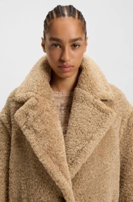 BOSS Teddy Coat With Adjustable Collar