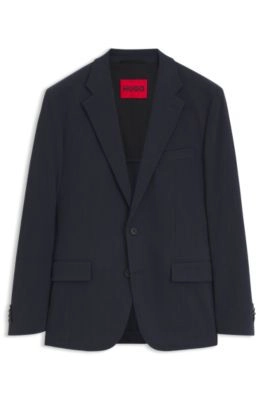 Hugo Slim-fit Seersucker Performance-stretch Suit Jacket
