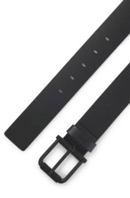 BOSS Grained Leather Belt With Embossed Logo