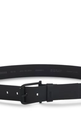 BOSS Grained Leather Belt With Embossed Logo