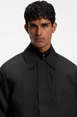 BOSS Water-repellent Blouson Jacket With Welded Front Placket