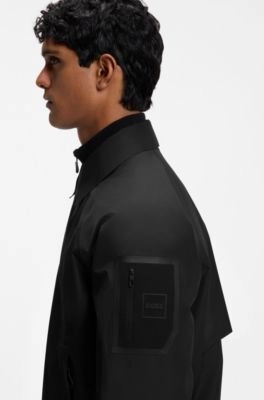 BOSS Water-repellent Blouson Jacket With Welded Front Placket
