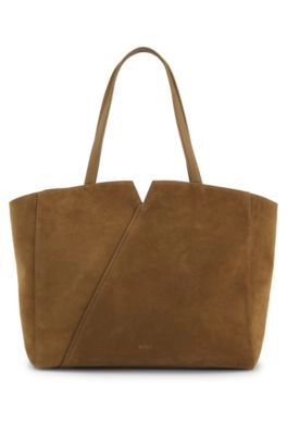 BOSS Revers Suede Tote Bag - Beige