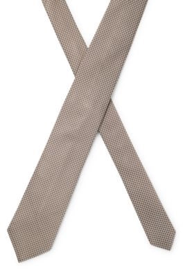 BOSS Patterned Tie In Italian-made Silk